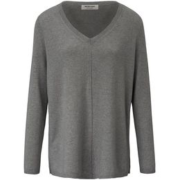Peter Hahn - V-Pullover aus 100% Premium-Kaschmir, grau, Gr. 46 / L - Kaschmir