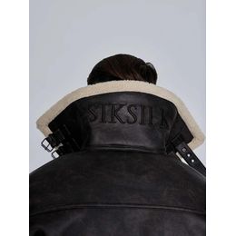 SikSilk Winter Jacket 'Aviator Jacket' male Brown size XL