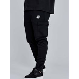 SikSilk Sporthose 'Essentials Cargo Joggers' Herren Gr&ouml;&szlig;e XXXL schwarz