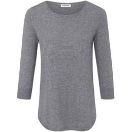 Peter Hahn - Rundhals-Pullover aus Seide und Kaschmir, grau, Gr. 50 / XL - Seide
