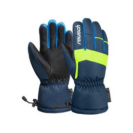 Reusch Sporthandschuhe 'Charlie' Jungen Gr&ouml;&szlig;e M/L himmelblau / dunkelblau / gelb / wei&szlig;