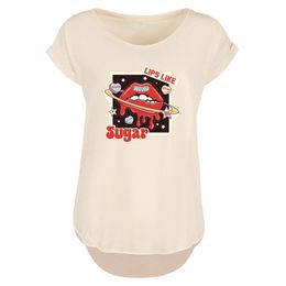 F4NT4STIC Shirt 'Lips Like Sugar Valentinstag' female Beige size XL