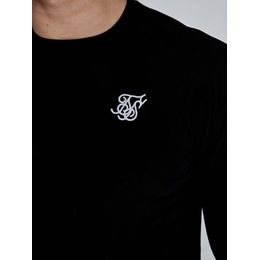 SikSilk Shirt 'Essentials Long Sleeve T-Shirt' Herren Gr&ouml;&szlig;e XS schwarz