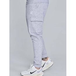 SikSilk Workout Pants 'Essentials Cargo Joggers' male Grey size XS
