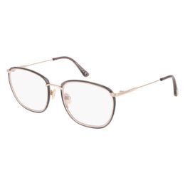 Tom Ford FT5702-B Brille Unisex | Fassung: Vollrand, Quadratisch, Grau Gold