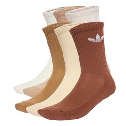 adidas originals Socks 'Trefoil Cushion' female size 46/48 Beige / Ecru / Sand / Chestnut brown / Light brown / White
