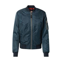 Schott NYC Bomberjacke 'Airforce W' Damen Gr&ouml;&szlig;e XS petrol / schwarz / wei&szlig;