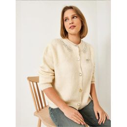 Bianco Lucci Strickjacke Damen Gr&ouml;&szlig;e S/L beige