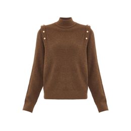 paino Pullover Damen Gr&ouml;&szlig;e M braun / gold