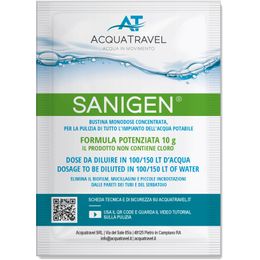 Acquatravel Sanigen Tank- und Leitungsreiniger Einzeldosis 10 g für Trinkwassersysteme bis 150 l - Wassertankentkeimung & -reinigung