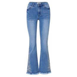 Koroshi Jeans Damen Gr&ouml;&szlig;e 27/28 kitt / blue denim