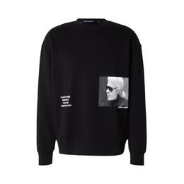 K by KARL LAGERFELD Karl Lagerfeld Sweatshirt Herren Gr&ouml;&szlig;e L hellgrau / schwarz / wei&szlig;