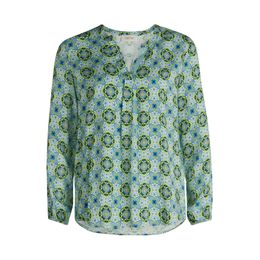 Cartoon Bluse Damen Gr&ouml;&szlig;e S hellblau / hellgr&uuml;n / wei&szlig;
