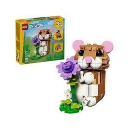 Lego 31376 Creator 3-in-1 Niedlicher Hamster mit Blume, Konstruktionsspielzeug