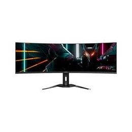 Gigabyte AORUS CO49DQ, Gaming-Monitor 124.4 cm (49 Zoll), schwarz, DQHD, Curved, USB-C, AMD Free-Sync Premium Pro, 144Hz Panel