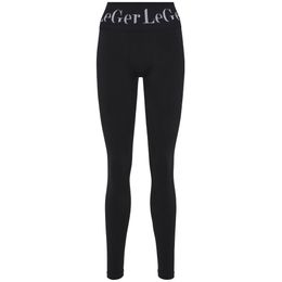 LeGer by Lena Gercke Leggings 'Deike' Damen Gr&ouml;&szlig;e M/L hellgrau / schwarz