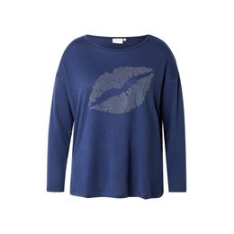 Only Carmakoma Shirt 'CARALBA' Damen Gr&ouml;&szlig;e 5XL/6XL dunkelblau / silber
