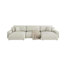 S-STYLE Wohnlandschaft Emma beige Ma&szlig;e (cm): B: 332 H: 78 Sofas > Sofas nach Material > Stoffsofas &raquo; Sofa DE