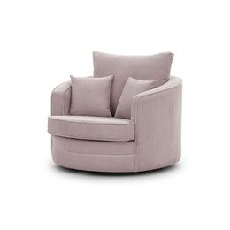 S-STYLE Drehsessel rosa/pink Ma&szlig;e (cm): B: 107 H: 94 Sessel & Hocker > Sessel nach Material > Stoff Sessel &raquo; Sofa DE