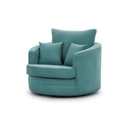 S-STYLE Drehsessel t&uuml;rkis/petrol Ma&szlig;e (cm): B: 107 H: 94 &raquo; M&ouml;bel Kraft