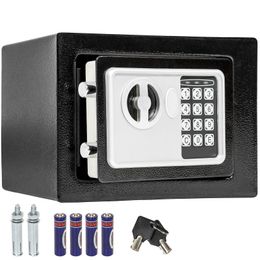 TecTake&reg; Elektronischer Safe, mit Doppelbolzen-Verschlusssystem, w&auml;hlbarer Sicherheitscode und 2 Schl&uuml;ssel zur Not&ouml;ffnung, 17 x 23 x 17 cm