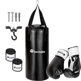 tectake&reg; Boxsack-Set, gef&uuml;llt, h&auml;ngend, 26 x 56 cm, inklusive 6 oz Boxhandschuhe und Bandagen