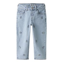 name it Jeans 'NMFBella' M&auml;dchen Gr&ouml;&szlig;e 92 blue denim / hellgr&uuml;n / lavendel