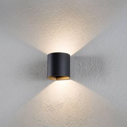 LED-Außenwandlampe Dodd, rund, anthrazit