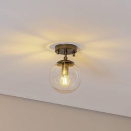 Opviq Deckenlampe Atmaca 10215, goldfarben antik, Glas klar &Oslash; 15cm