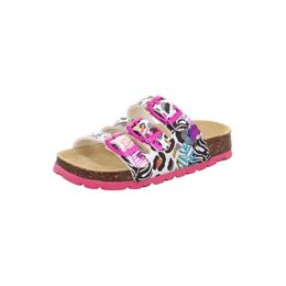 Superfit Pantolette M&auml;dchen Gr&ouml;&szlig;e 34 grau / pink / schwarz / wei&szlig;
