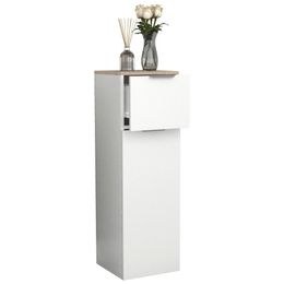 Mid.you Highboard, Wei&szlig;, Sonoma Eiche, Metall, 1 F&auml;cher, 1 Schublade(n) Schubladen, 30x95x30 cm, erweiterbar, stehend, Wohnzimmer, Kommoden & Sideboards, Highboards