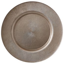 Novel Platzteller, Beige, Glas, 4-teilig, Uni, rund, 2 cm, Lfgb, Essen & Trinken, Geschirr, Teller, Platzteller