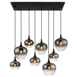 Globo H&auml;ngeleuchte, Schwarz, Metall, Glas, 45x120x105 cm, Lampen & Leuchten, Innenbeleuchtung, H&auml;ngelampen, Esstischlampen
