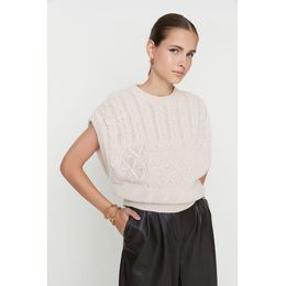 Trendyol Pullunder in Creme - 69% | Gr&ouml;&szlig;e S | Damen-pullover-cardigans