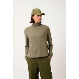 AUTHENTIC CASHMERE Kaschmir-Rollkragenpullover "Bange" in Khaki - 63% | Gr&ouml;&szlig;e M | Herren-plussize