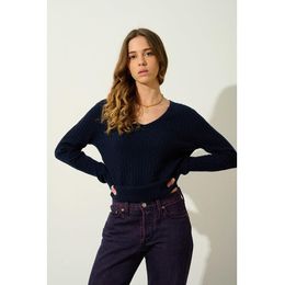 AUTHENTIC CASHMERE Kaschmir-Pullover "Grasmoor" in Dunkelblau - 63% | Gr&ouml;&szlig;e XL | Damen-pullover-cardigans