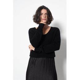 AUTHENTIC CASHMERE Kaschmir-Pullover "Giusalet" in Schwarz - 63% | Gr&ouml;&szlig;e S | Damen-pullover-cardigans