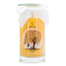 Juwelkerze Duftkerze mit Ring "Swing in the Park" - 400 g - 58% | Gr&ouml;&szlig;e 58-60 | Kerzen-vasen