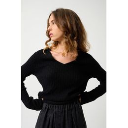 AUTHENTIC CASHMERE Kaschmir-Pullover "Grasmoor" in Schwarz - 60% | Gr&ouml;&szlig;e S | Damen-pullover-cardigans