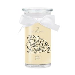 Juwelkerze Duftkerze mit Ring "Cookies and Cream" - 400 g - 58% | Gr&ouml;&szlig;e 49-51 | Kerzen-vasen