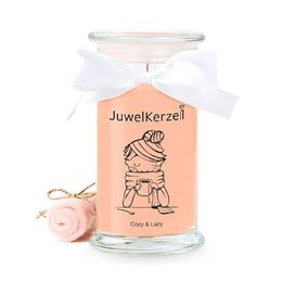 Juwelkerze Duftkerze mit Halskette "Cozy & Lazy" - 400 g - 55% | Kerzen-vasen