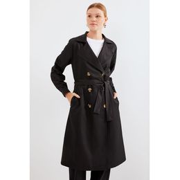 Happiness Istanbul Trenchcoat in Schwarz - 73% | Größe 42 | Damenjacken