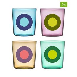 REMEMBER 4er-Set: Gl&auml;ser "Dots" in Bunt - 300 ml - 12% | Gedeckter-tisch