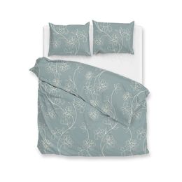 Zo!Home Flanell-Bettw&auml;sche-Set ''Alva'' in Hellblau - 13% | Gr&ouml;&szlig;e 155x220 cm | Bettwaesche-bettwaren