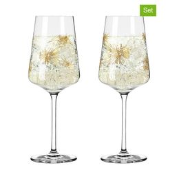 Ritzenhoff 2er-Set: Champagnergl&auml;ser "Kristallreif - "Champus on Ice" - 400 ml - 12% | Gedeckter-tisch