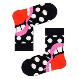 Happy Socks Socken "Laugh" in Schwarz/ Rot - 58% | Gr&ouml;&szlig;e 13-21 | Babysocken-strumpfhosen