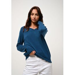 AUTHENTIC CASHMERE Kaschmir-Pullover "Gardoria" in Blau - 66% | Gr&ouml;&szlig;e L | Damen-pullover-cardigans