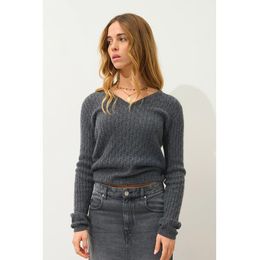 AUTHENTIC CASHMERE Kaschmir-Pullover "Grasmoor" in Grau - 65% | Gr&ouml;&szlig;e S | Damen-pullover-cardigans