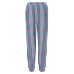 Naturana Pyjama-Hose in Blau/ Rosa - 44% | Gr&ouml;&szlig;e L | Damen-loungewear