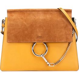 Chlo&eacute; Chlo&eacute; Hobo Bags - Medium Leather Faye Shoulder Bag - Gr. unisize - in Gelb - f&uuml;r Damen